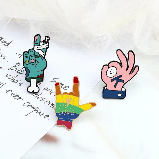 Набор из 2-6 значков в стиле панк с динозаврами, эмалированные значки с котом-растением и цветами, милые броши в виде гусиной лапки, кошачьей лапки, бороды и черепа, подарки для детей.