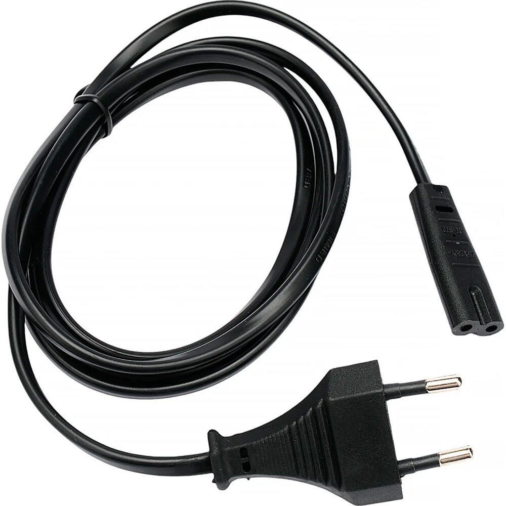 Кабель питания Cablexpert CEE 7/16-C7, 2х0.5мм2, 2.5А, 1.5м, черный, пакет, PC-184/2-1.5M