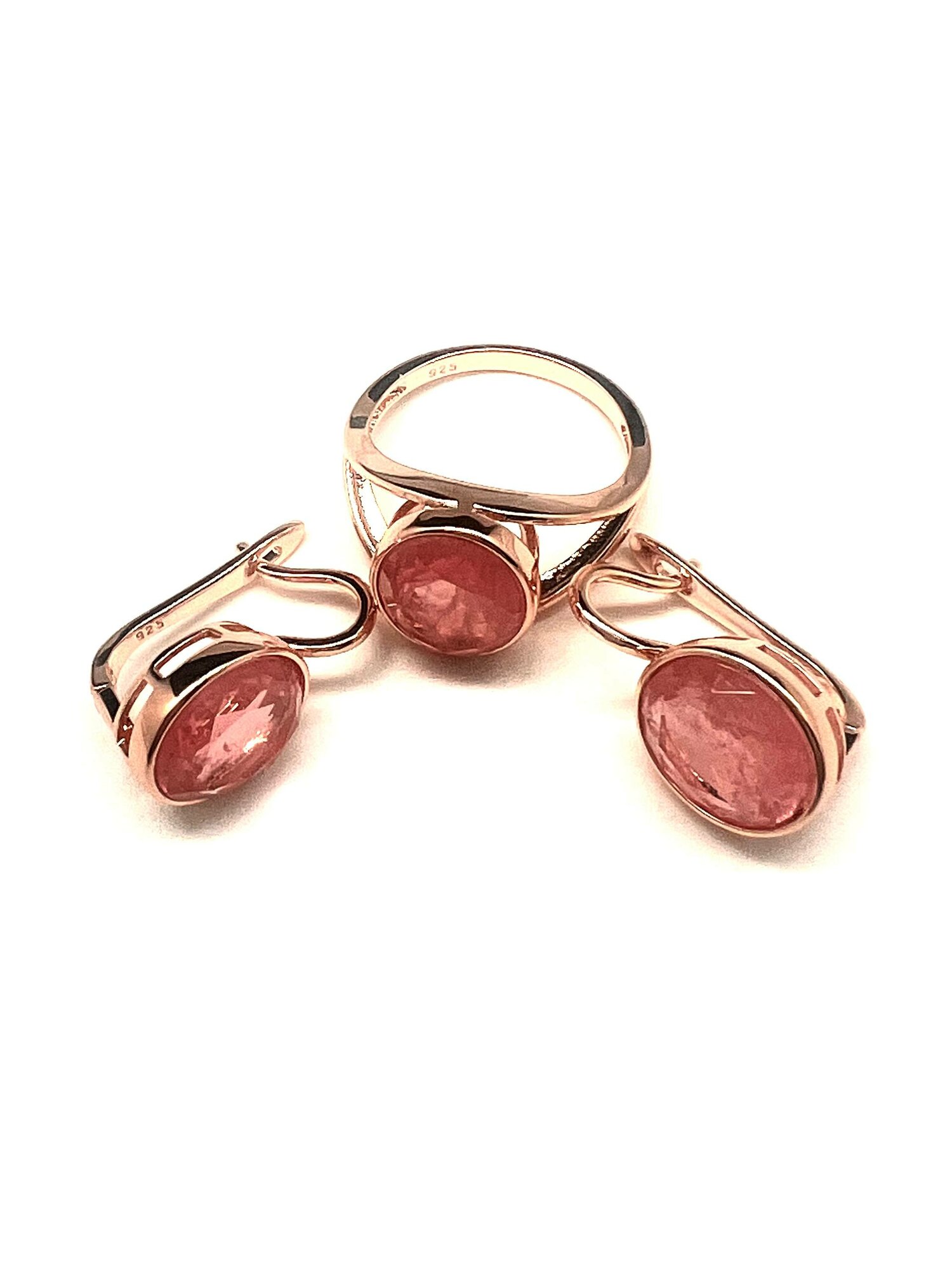 Комплект бижутерии, турмалин