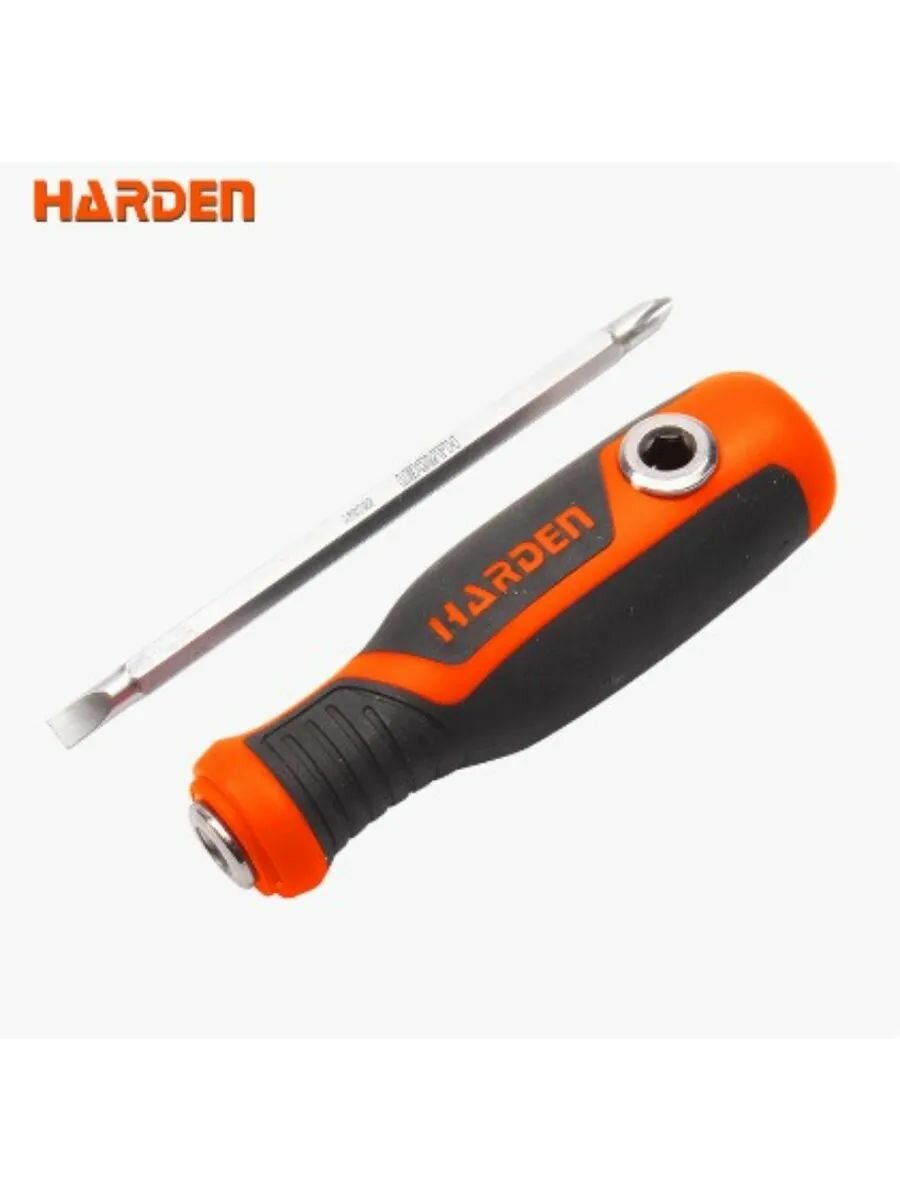 Отвертка универсальная Harden 550391, хромванадиевая сталь, магнитный наконечник, 207 мм