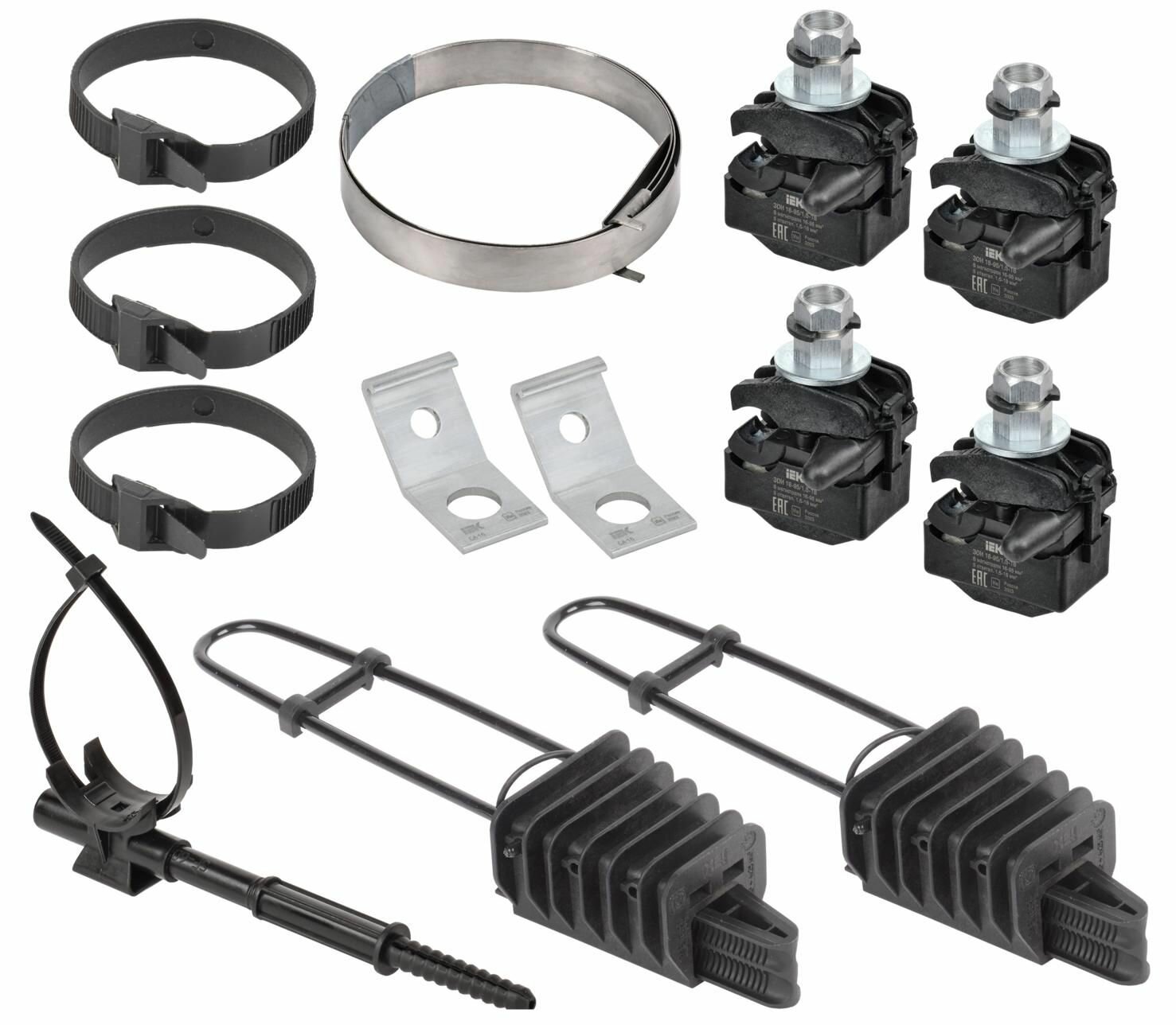 Комплект для подключения абонентов IEK АСИП-1 фазный, для ответвления от магистрали СИП