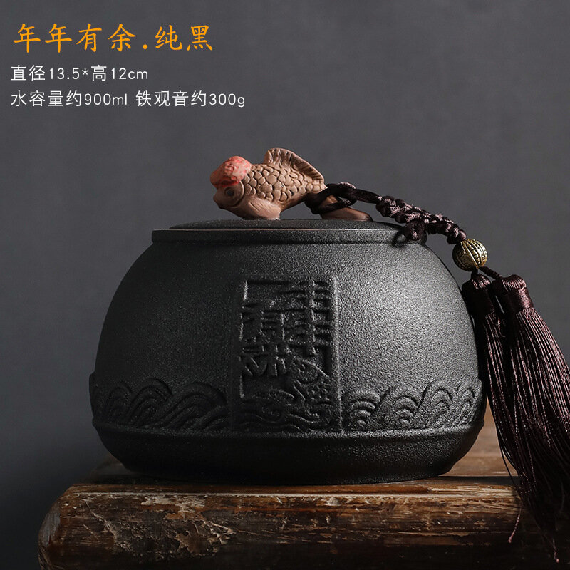 Креативная ретро керамическая герметичная банка для хранения пуэр-чая, контейнер для хранения чая, упаковочная коробка для красного чая древнего дерева