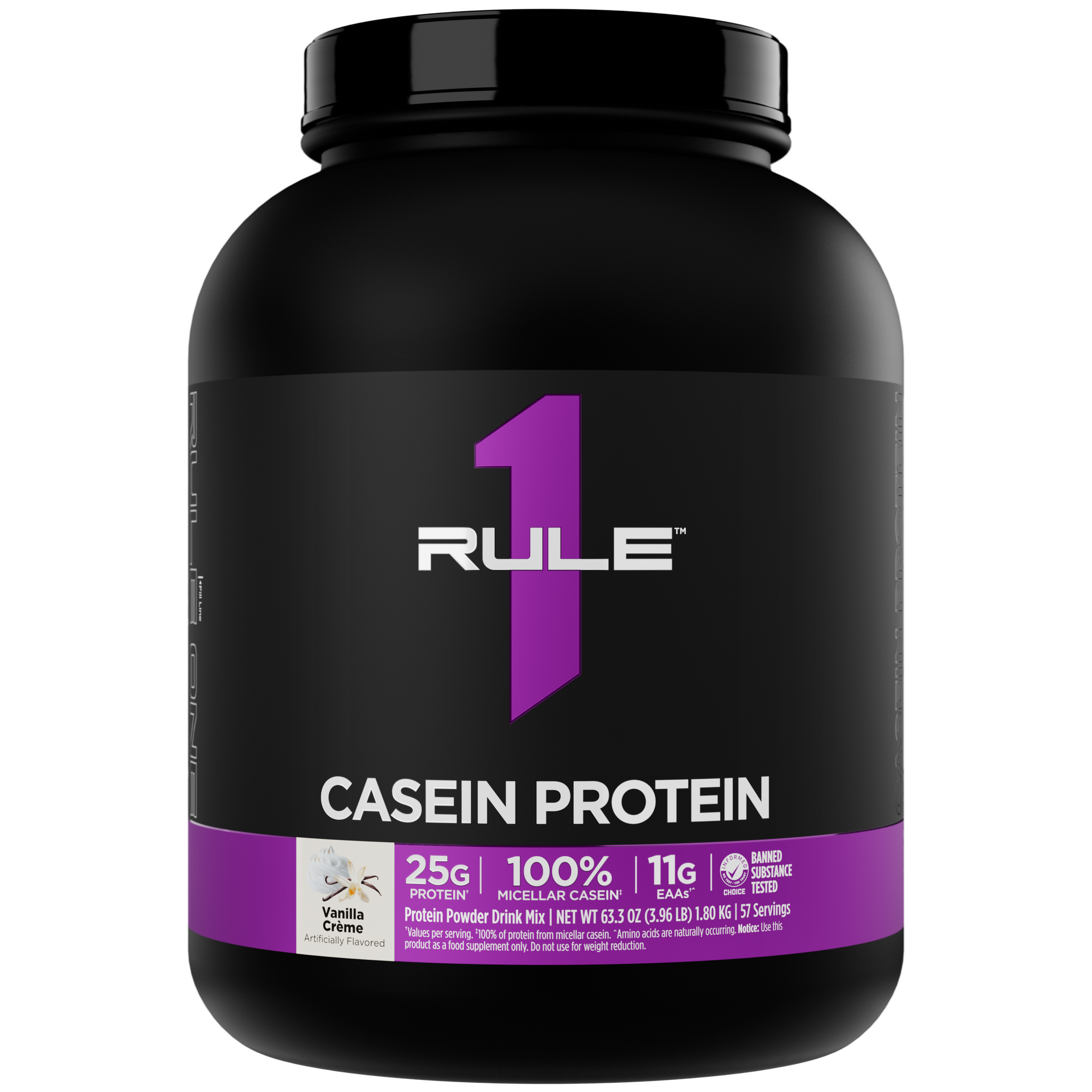 Казеиновый протеин Рул Уан Р1 Казеин 1800 гр Ванильный крем / RULE ONE Casein