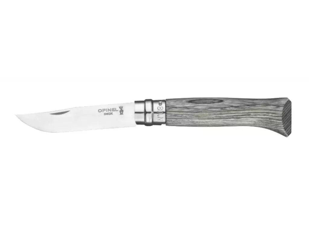Нож складной Opinel Tradition 08, нержавеющая сталь, берёза, серый
