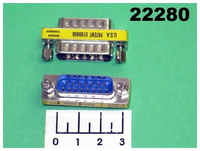 Переходник D-SUB штекер 15pin/D-SUB штекер 15pin 2-х рядный