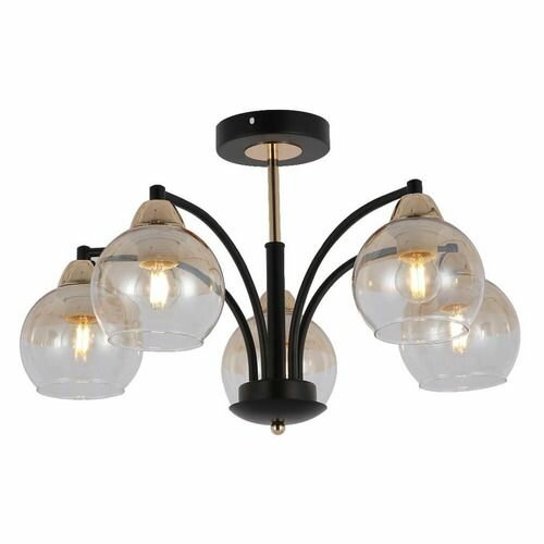 Люстра HIPER Brum H178-5, 5 х 60 Вт, черный