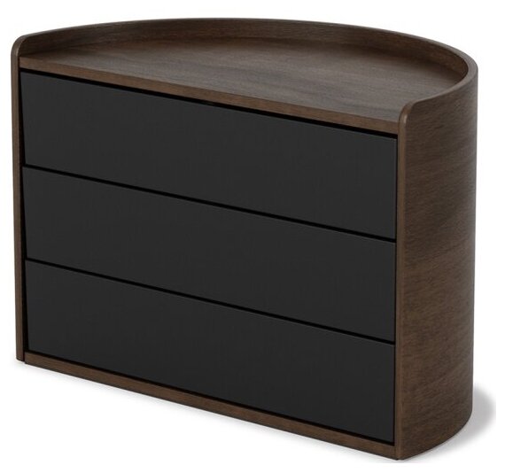 Шкатулка Umbra Moona, черная/орех (1014748-048)