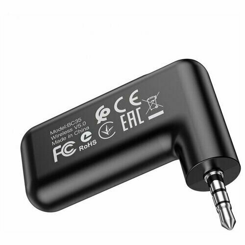 Автомобильный Bluetooth-адаптер Borofone BC35, для AUX, воспроизведение музыки, черный