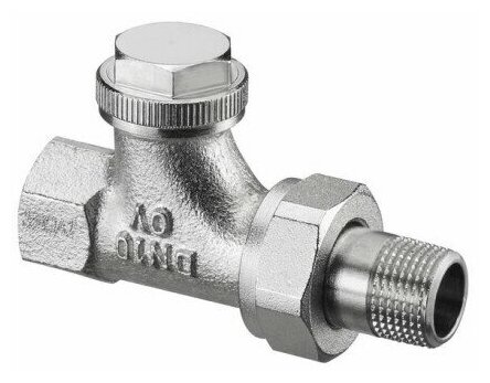 Вентиль, Combi 3, проходной, DN-15, 1/2", ВН, никелированный, НГ со штуцером, 1090462