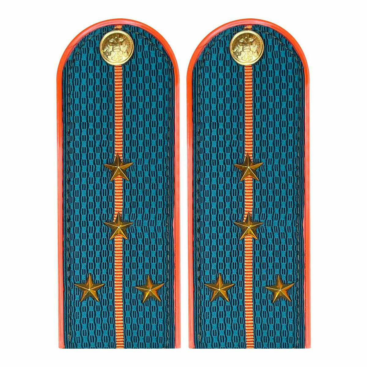 Погоны МЧС цв. Морской волны капитан без петлицы, Материал Пластиковые