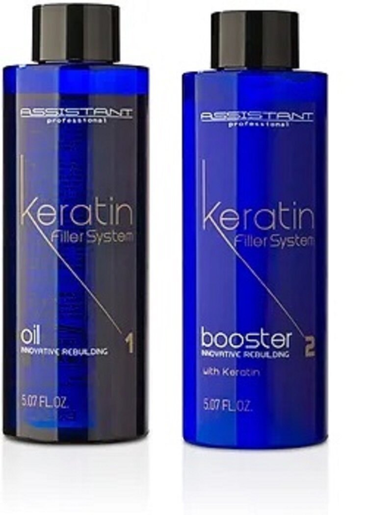 Кератиновый филлер для глубокого восстановления волос без пигмента Assistant Professional Oil Booster, 300 мл