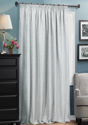 Штора на тесьме Domino 220х270 см, жаккард, светло-серая, Kauffort