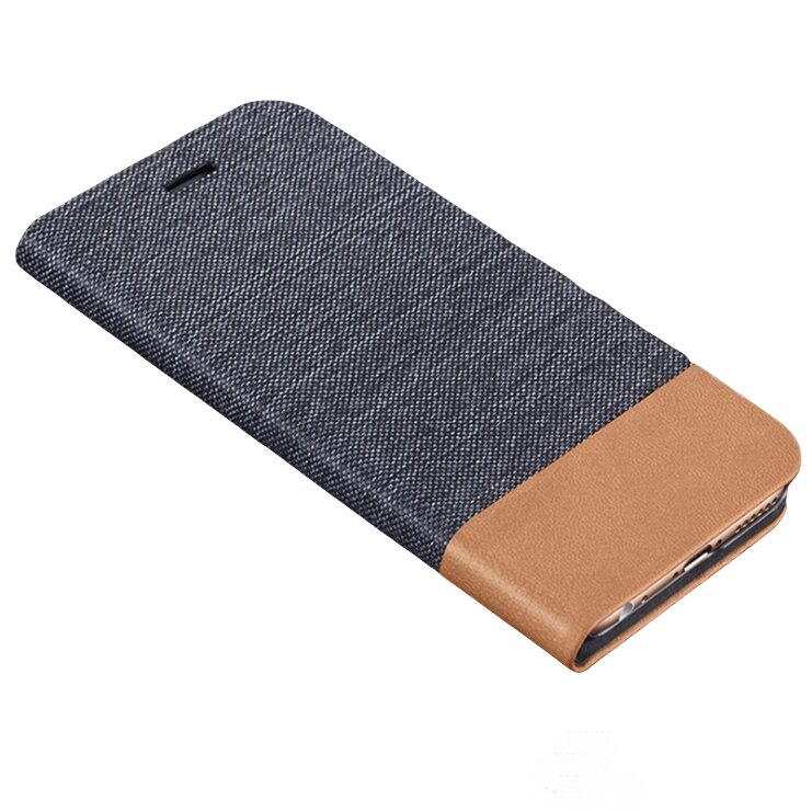 Чехол-книжка MyPads Vaqueros для LG K10 / M2 (K410 / K420N / K430N / K430 Dual Sim LTE) 5.3 из водоотталкивающей ткани под джинсу с вставкой под ко.
