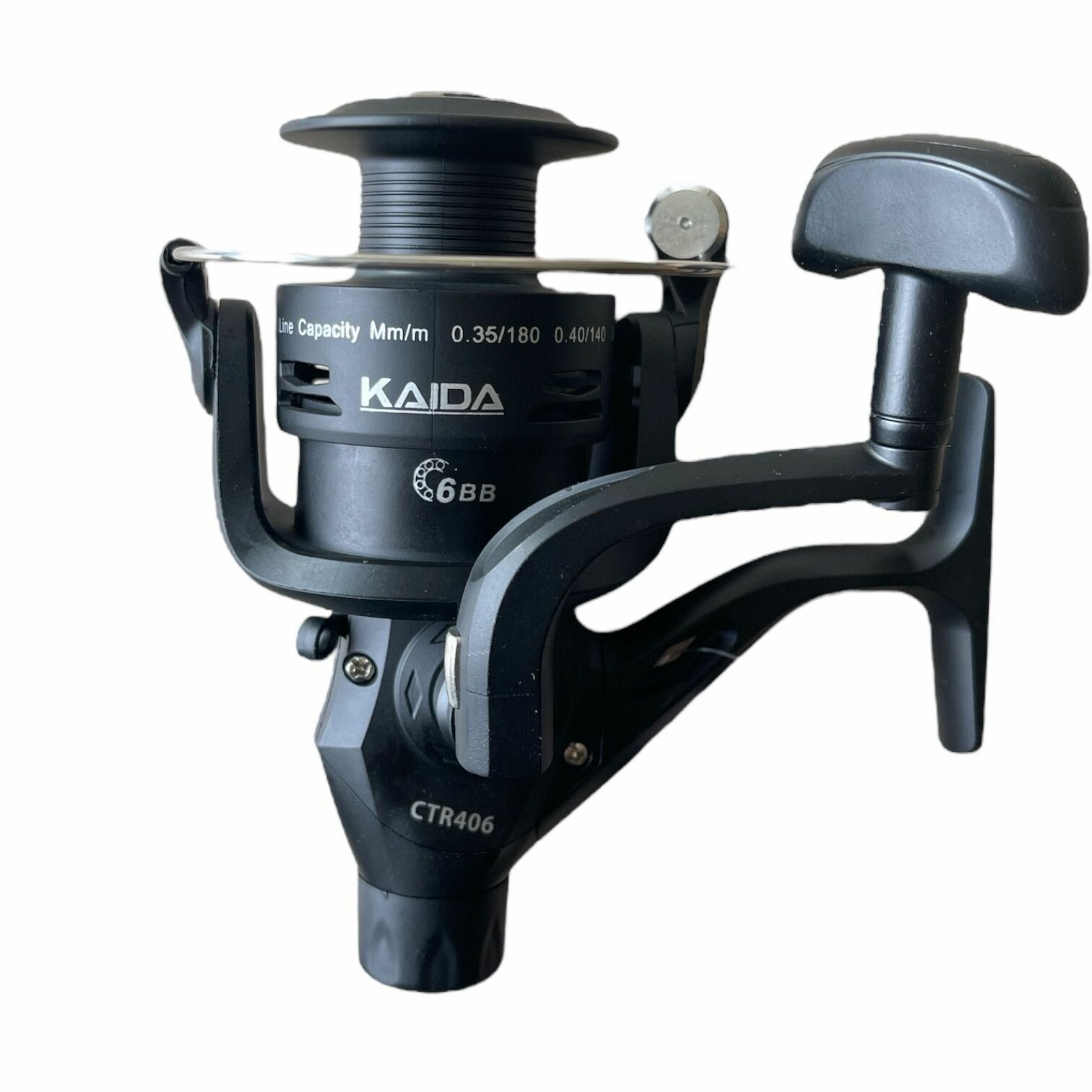 Катушка Kaida CTR406 6 подшипников пластиковая шпуля 4000 на спиннинг, фидер, донку, удочку кайда
