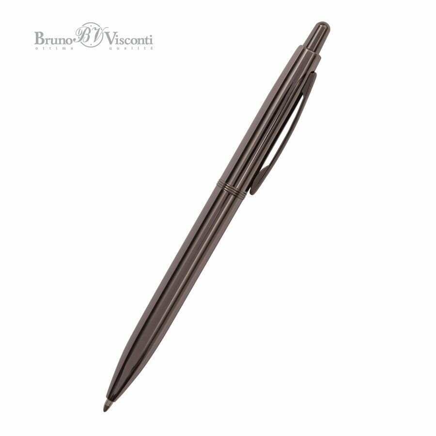 Ручка шариковая Bruno Visconti "San remo", корпус вороненая сталь, серый,