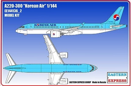 Сборная модель Авиалайнер А220-300 Korean Air (Limited Edition) EE144136-2