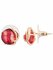 Серьги клипсы Lotus Jewelry, корунд, размер 10 мм, красный