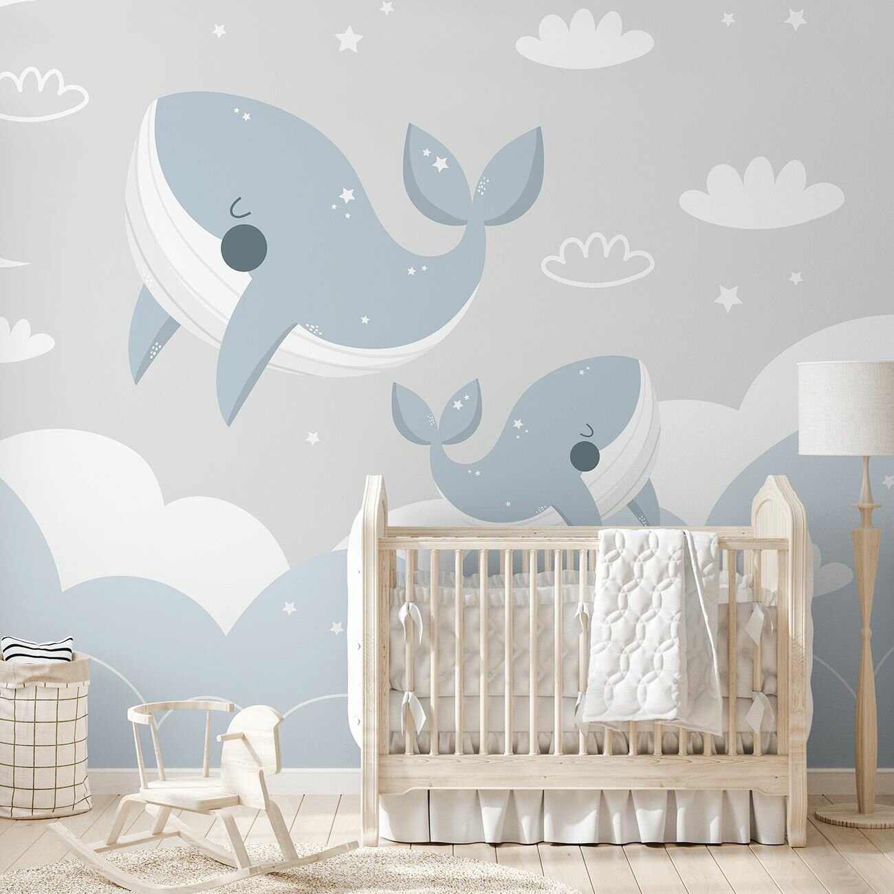 Фотообои/ F-116 Улыбчивые киты 400х270-1Divino