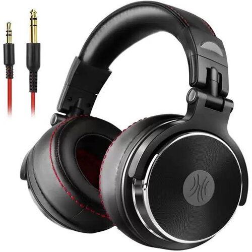 Наушники Oneodio Pro 50 black полноразмерные 3.5/6.3 - два съёмных кабеля чёрные
