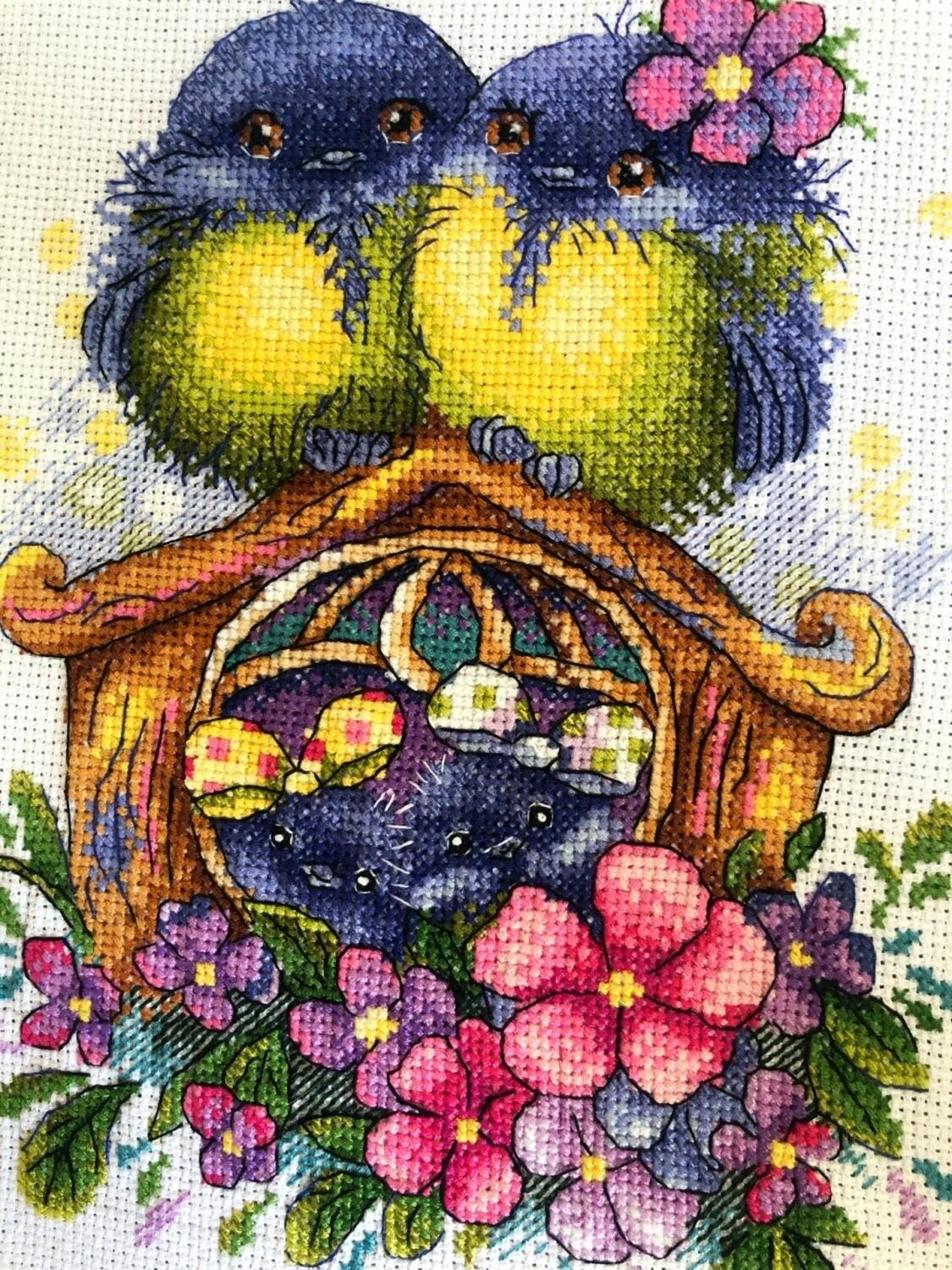 Вышивка крестом Счастливое семейство, размер рисунка 14CT 27 x 32CM 27 цветов