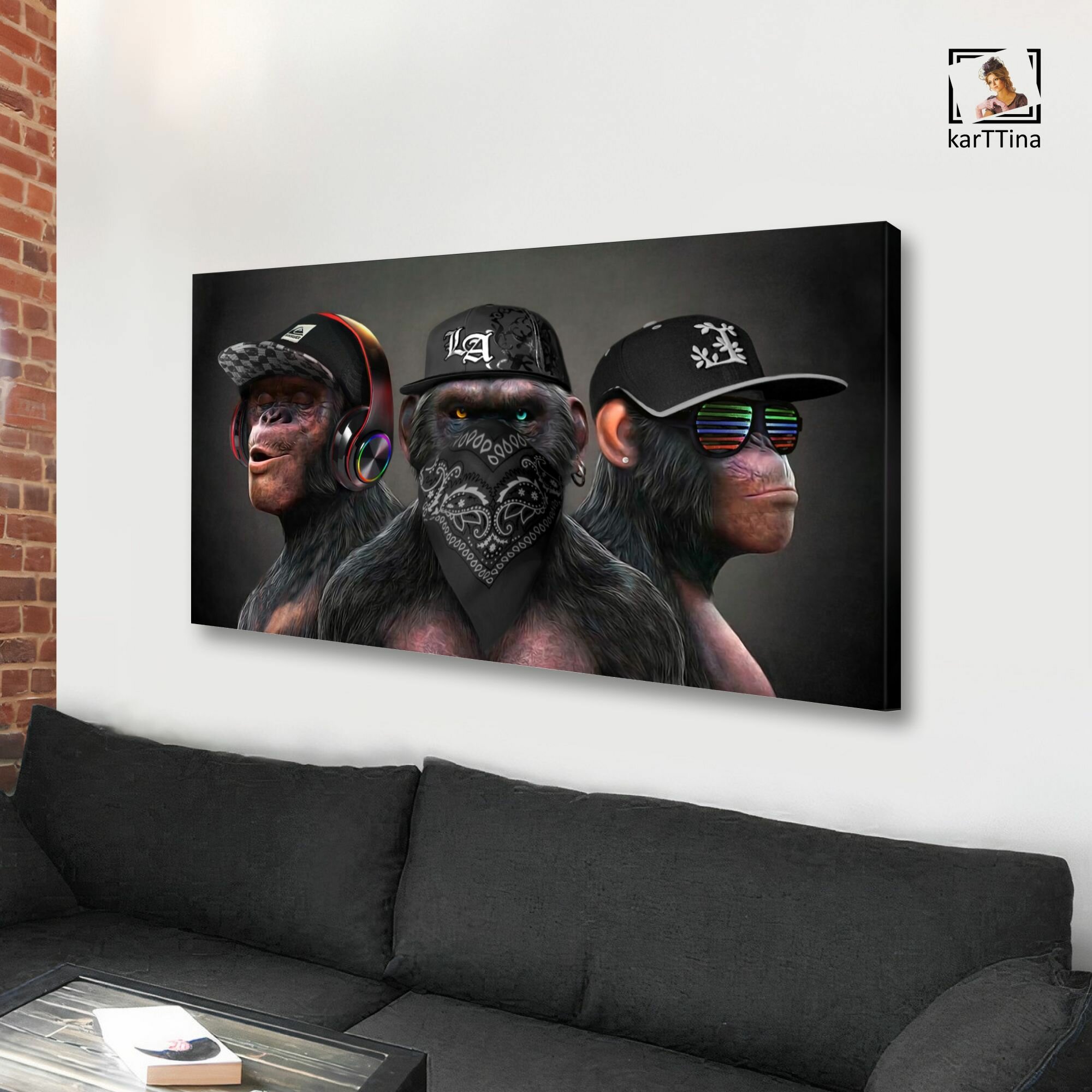 Интерьерная картина на холсте с подрамником 1 шт, 80х40 см. Крепление в подарок.