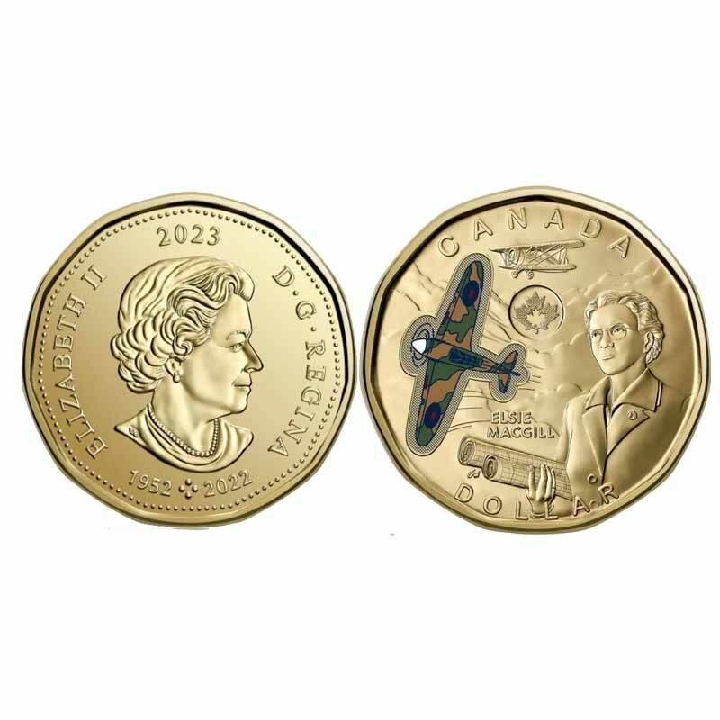1 доллар Канады 2023 г. Элси Макгилл цветная