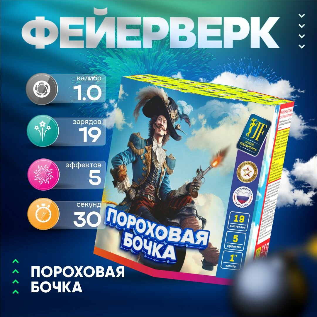 Фейерверк салют на праздник "Пороховая бочка"