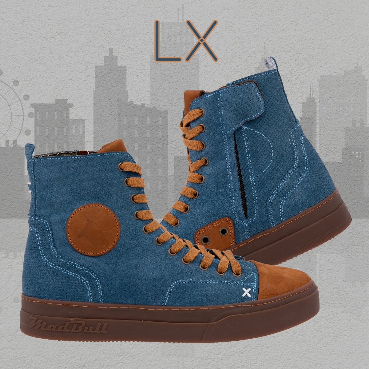 Кеды кожаные MadBull LX Blue-40