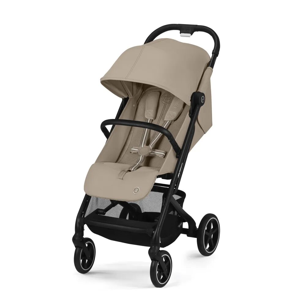 Коляска прогулочная Cybex Beezy Almond Beige, с бампером и дождевиком