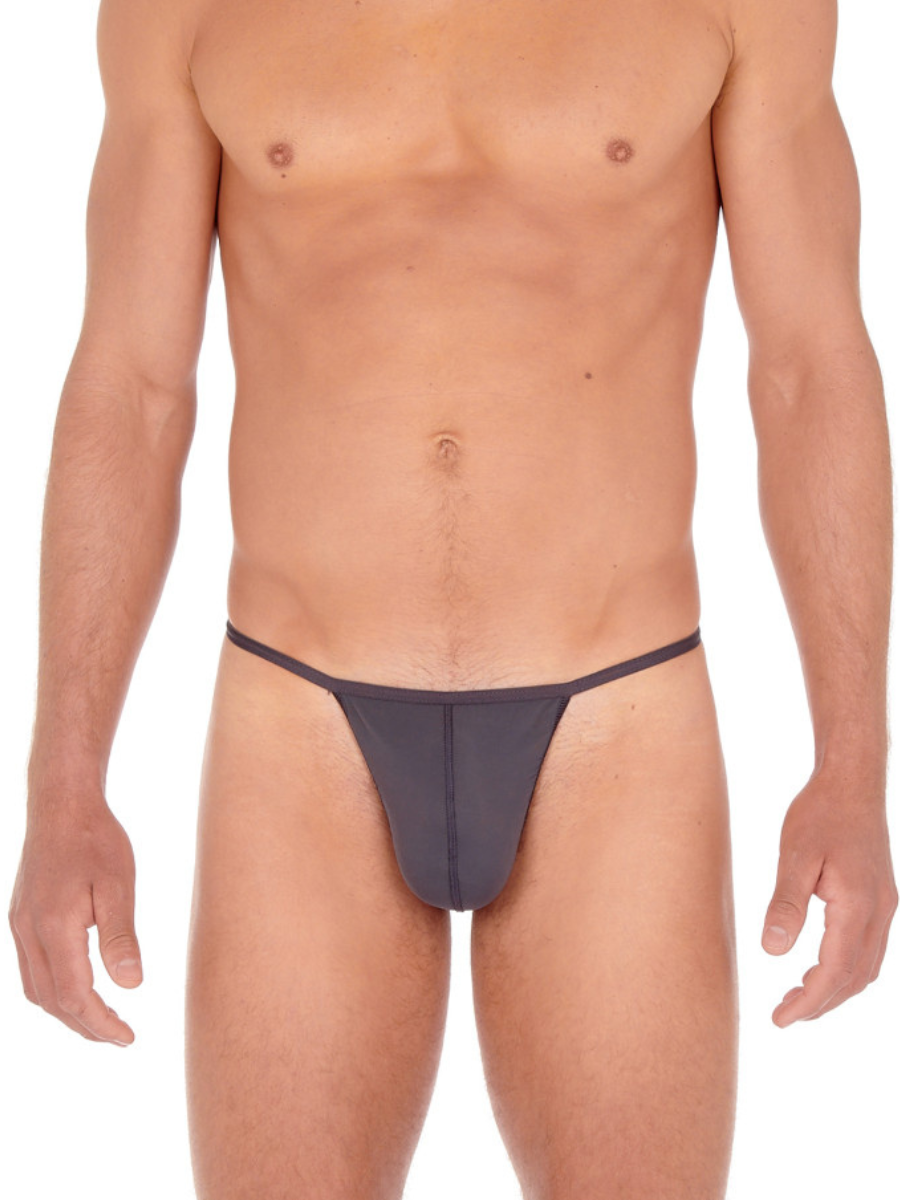 Мужские трусы стринги темно-серые HOM PLUME G-String 359931_40Z098 XL (50)