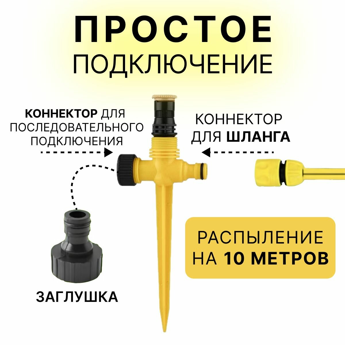 Поливалка для газона, разбрызгиватель, дождеватель, для дачи — фото 1
