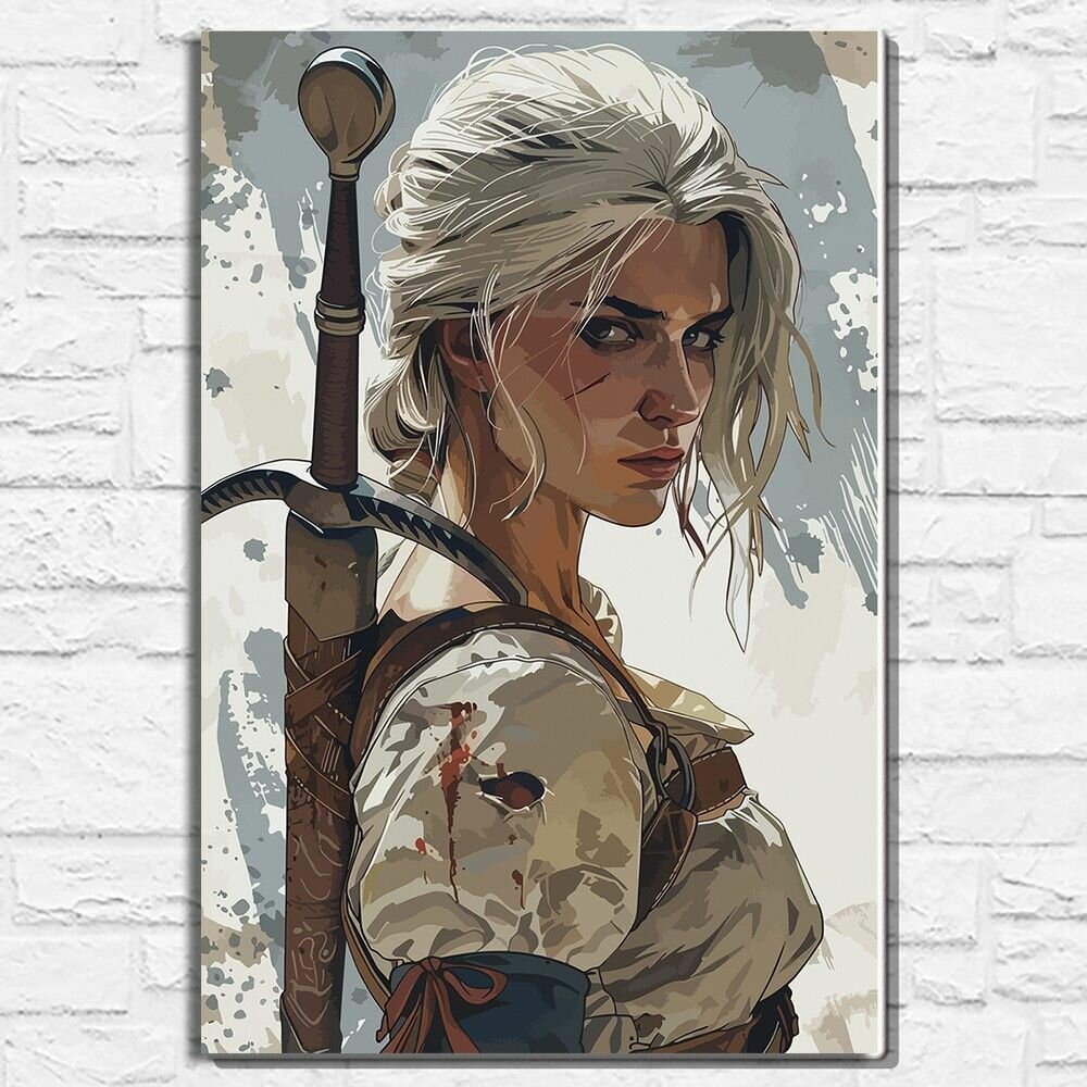 Картина по номерам на холсте игра Ведьмак 3 (Цирилла, Witcher, PC, PS, XBOX) - 15184 В 60x40