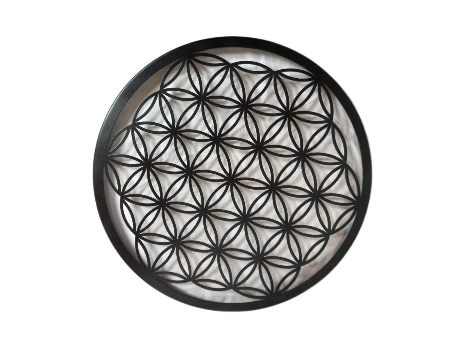 Мандала черная, панно на стену Цветок Жизни 2