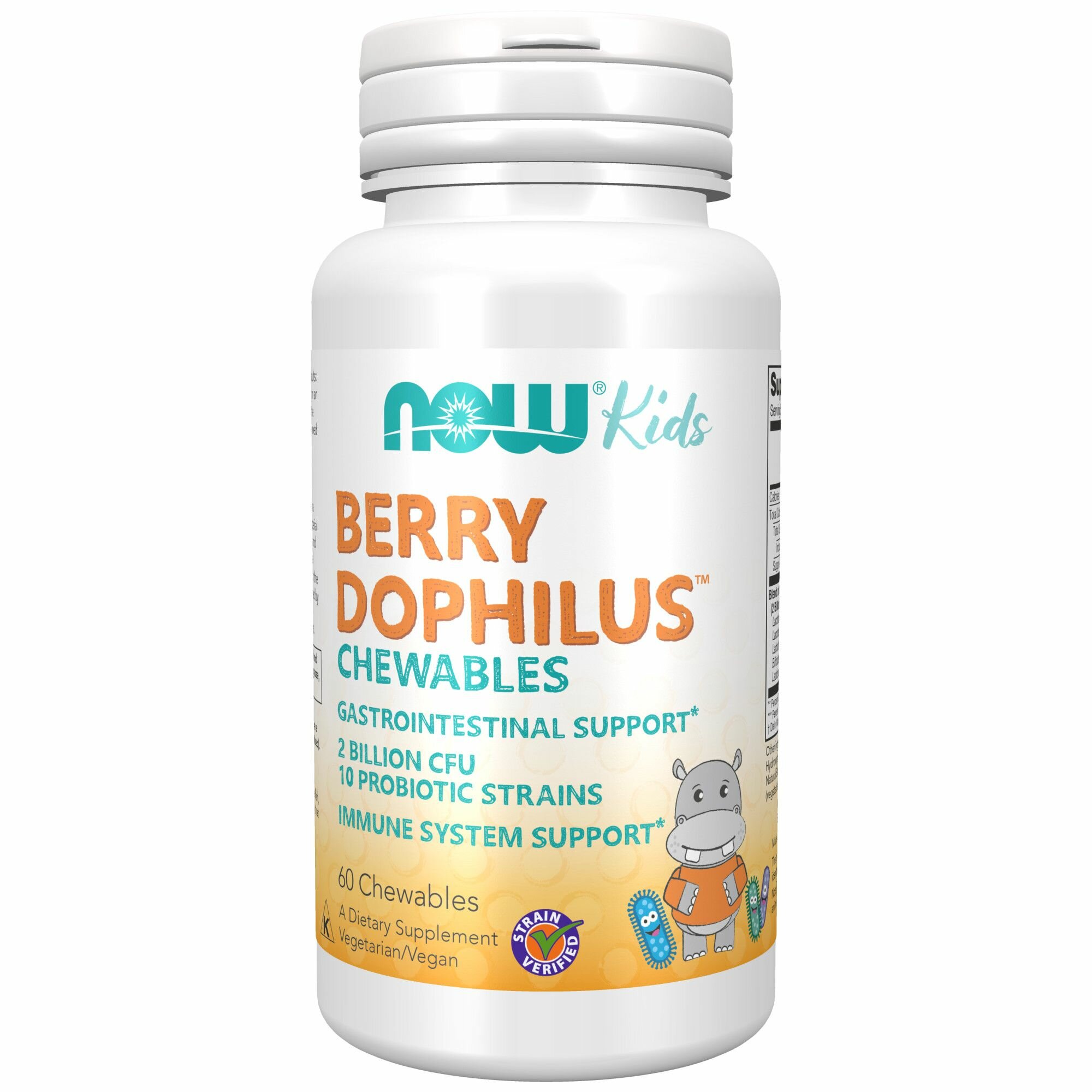 NOW Berry Dophilus Kids, дофилус пробиотик для детей 60 таблеток