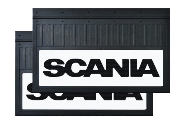 Брызговики светоотражающие. 580х360мм Резина. Надпись "SCANIA" 2 шт. (11958)