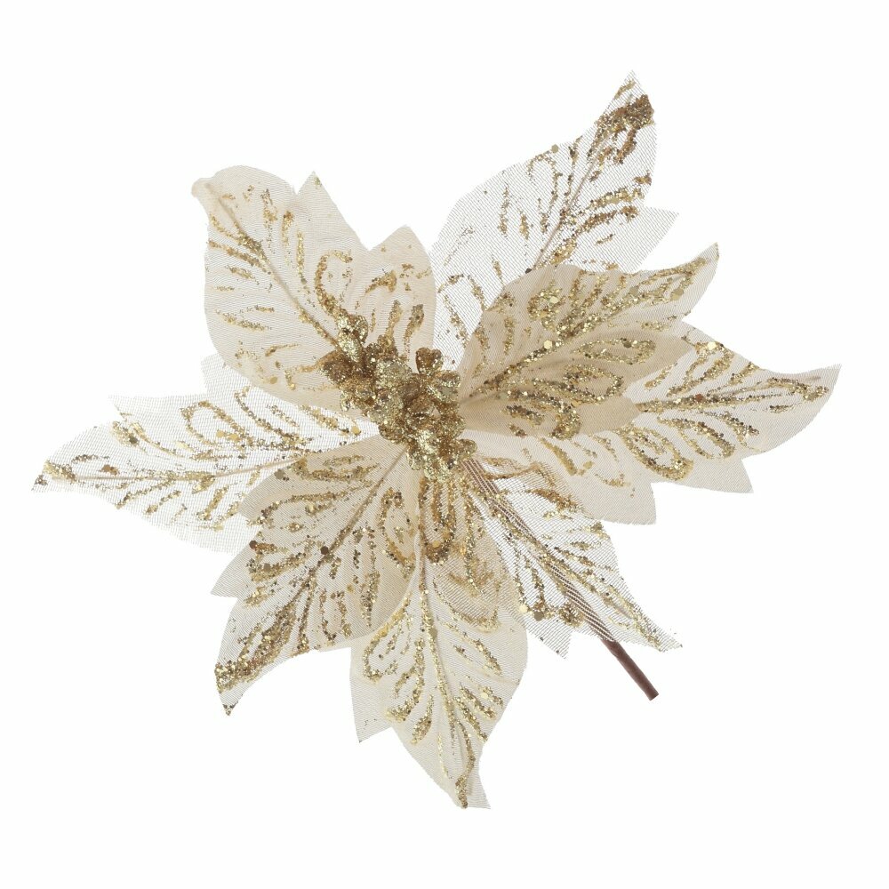 Цветок искусственный Пуансеттия, 25х25х27 см KSM-812265