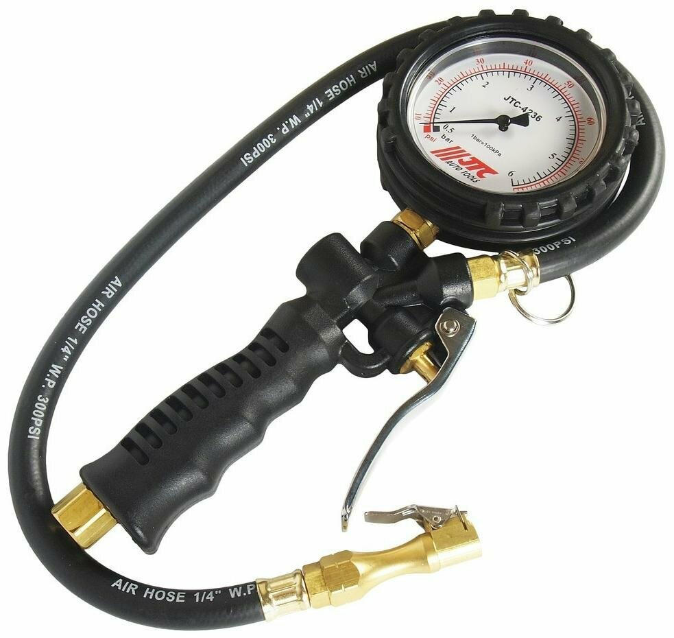 JTC-4236 Манометр шинный для подкачки колес 3-х функциональный до 12bar (170PSI)