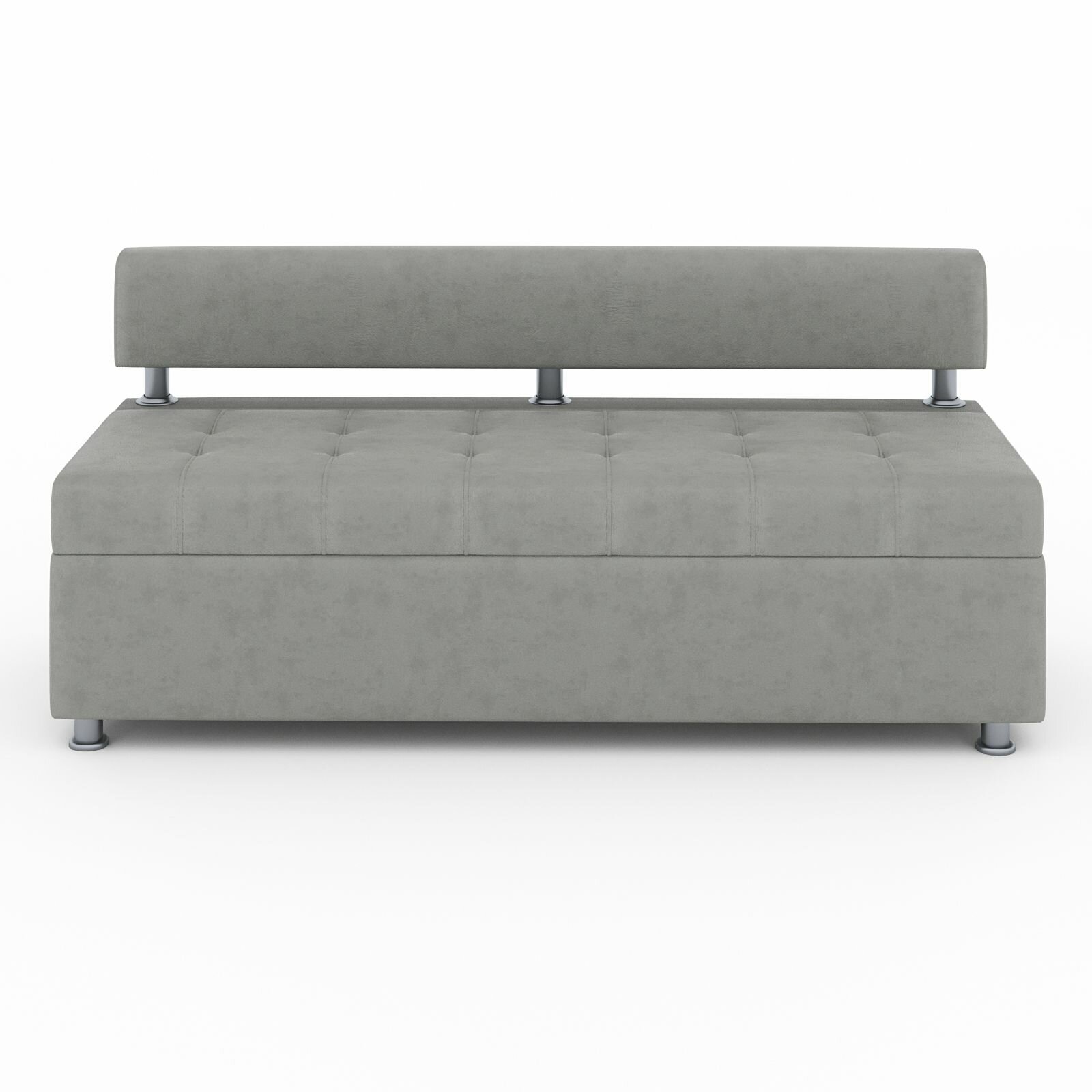 Кухонный диван Корни серый с ящиком для хранения