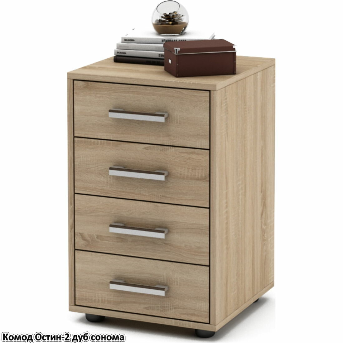 Комод Остин-2 Дуб-сонома, ЛДСП, МФ Владимир VMF, 40х63,4х40 см.
