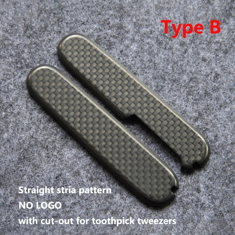 Накладки для рукоятки ножа Victorinox 91 мм из углеродного волокна, 5 шт, Stone Stria 1 Pair Type B