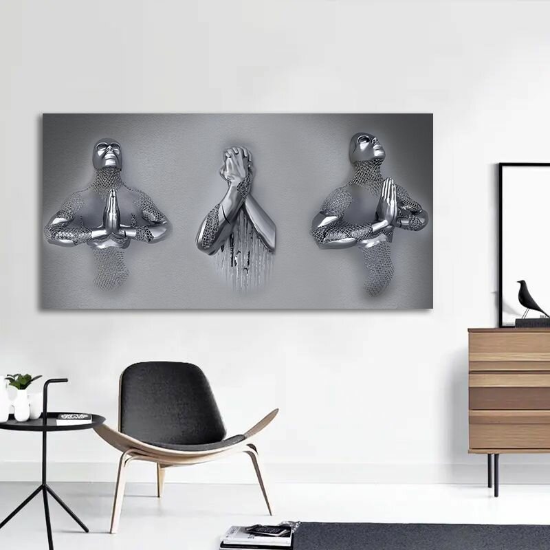 Картина ВсеКартины. Тут "Металлическая любовь", на подрамнике, 40x80 см