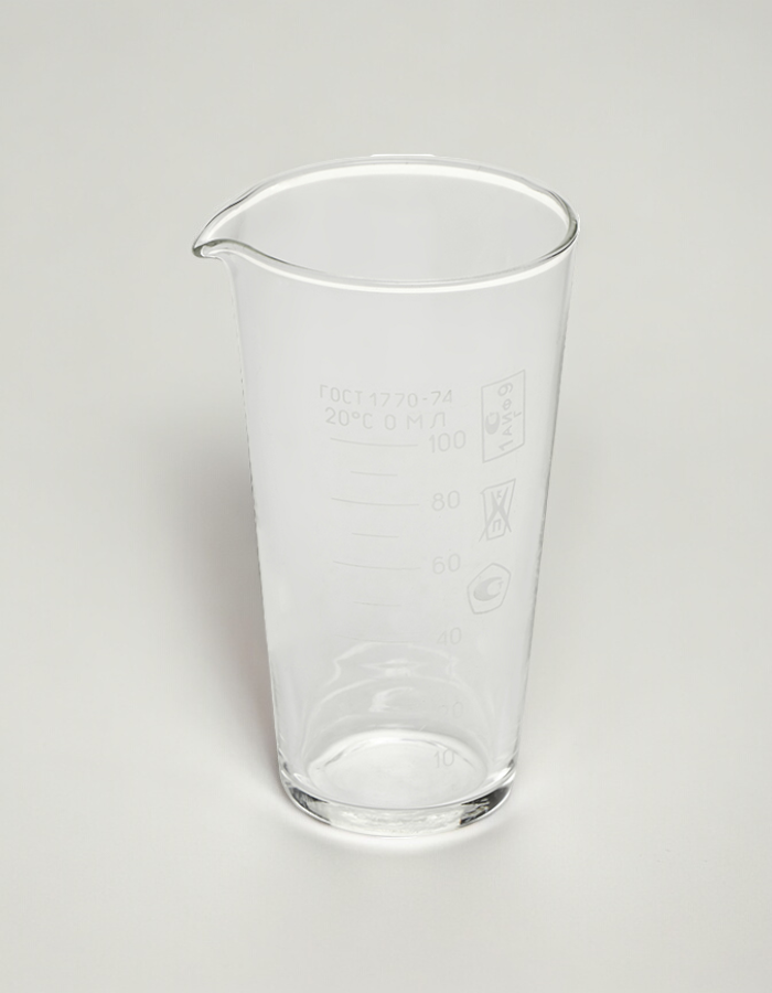 Мензурка ТС ГОСТ-1770-74 HLP-2, 100мл, 55х55х105мм, стекло