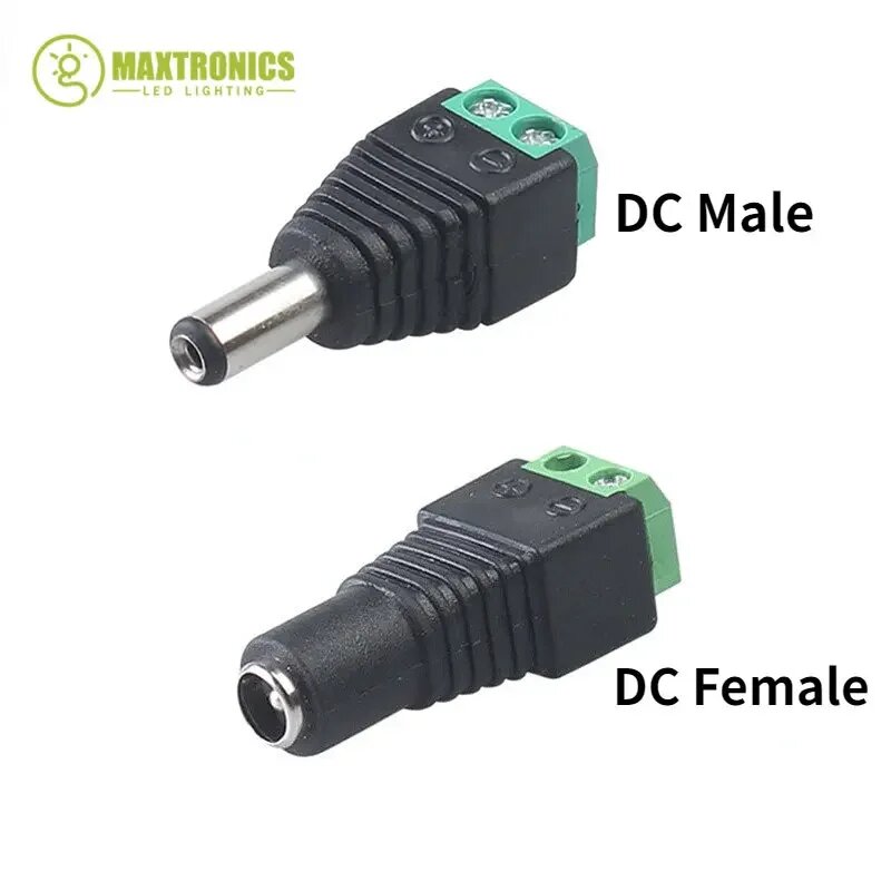 Разъемы постоянного тока Maxtronics 5,5 мм x 2,1 мм 10pcs, Female and Male