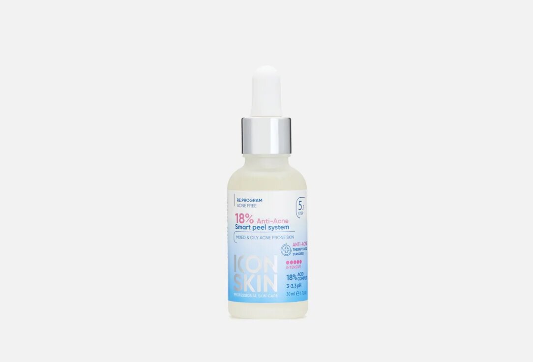 Пилинг Icon Skin PEELING, 18%, для проблемной кожи, для жирной и комбинированной кожи, 30мл
