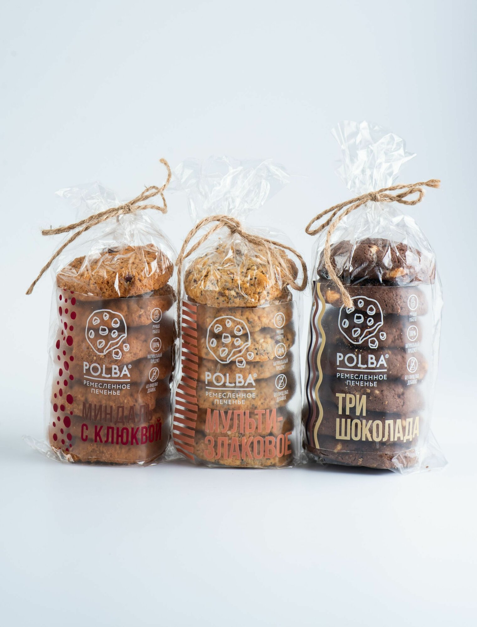 Печенье овсяное миндаль с клюквой, мультизлаковое, три шоколада