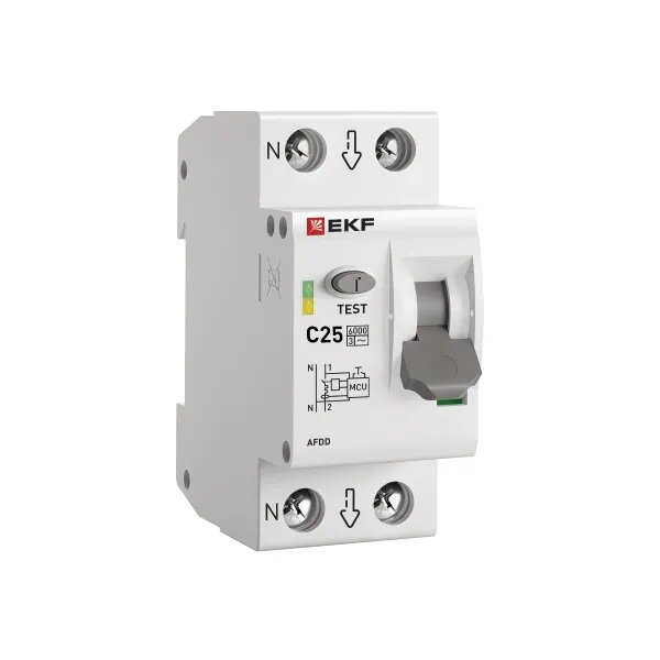 EKF PROxima Устройство защиты от дугового пробоя 1P+N 25А (C) 6 кА уздп