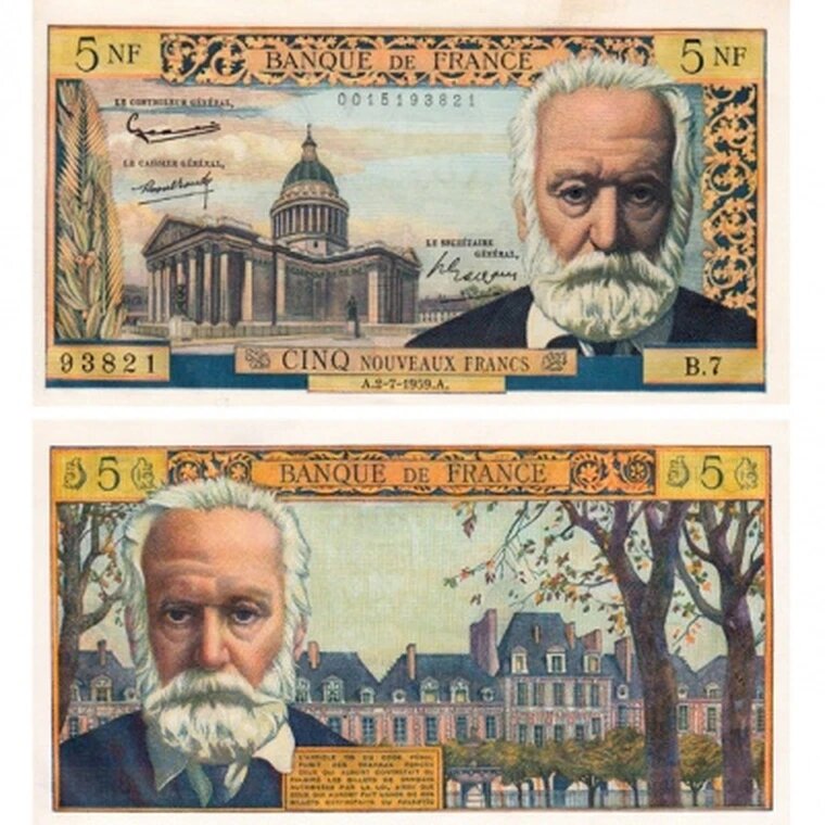 Франция 5 новых франков 1959 года, сувенирная копия, банкноты и купюры редкие коллекционные