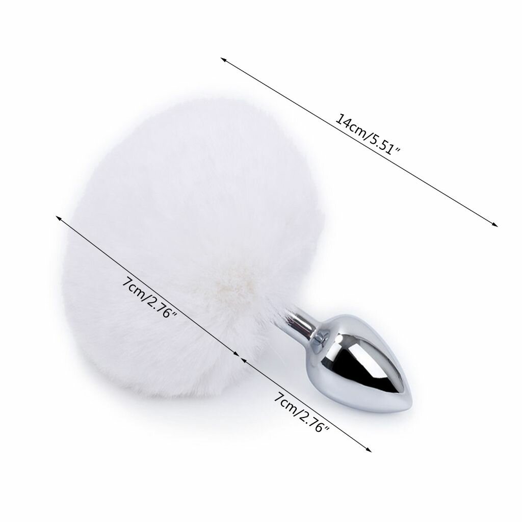 Анальная пробка с кроличьим хвостом, Металлическая Анальная пробка для ануса, Персональная игрушка-массажер для мужчин и женщин