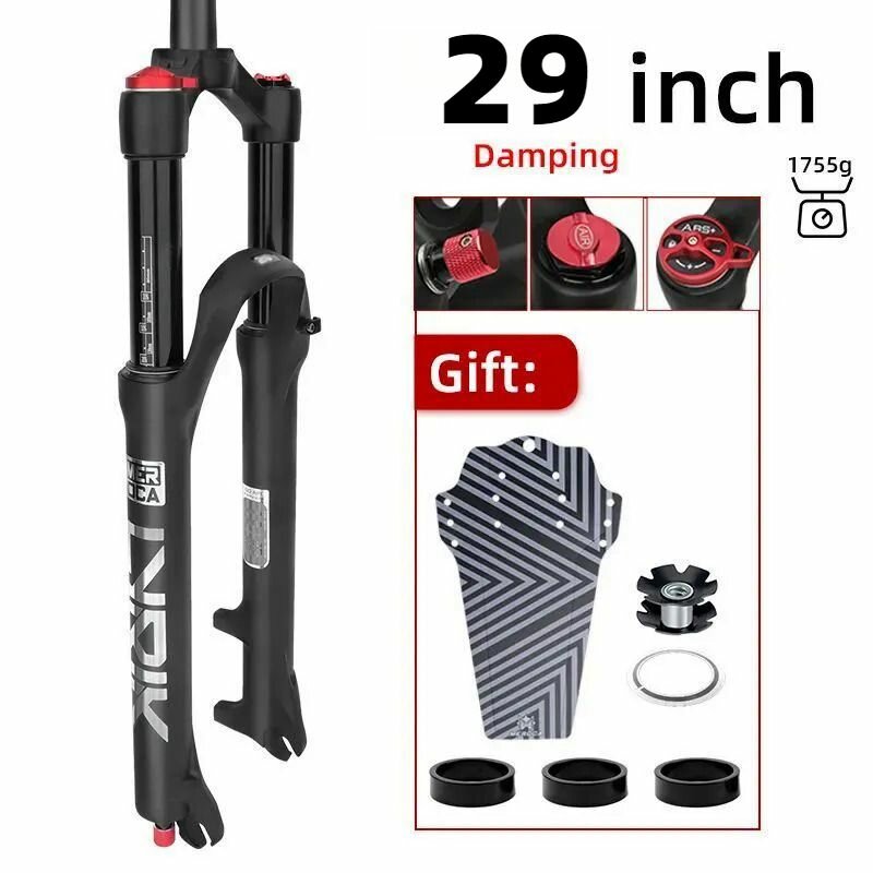 Meroca, пневматическая передняя вилка с подвеской для горного велосипеда, QR (9X100 мм), 29-дюймовый плечевой контроль (с демпфированием), ход 120 мм