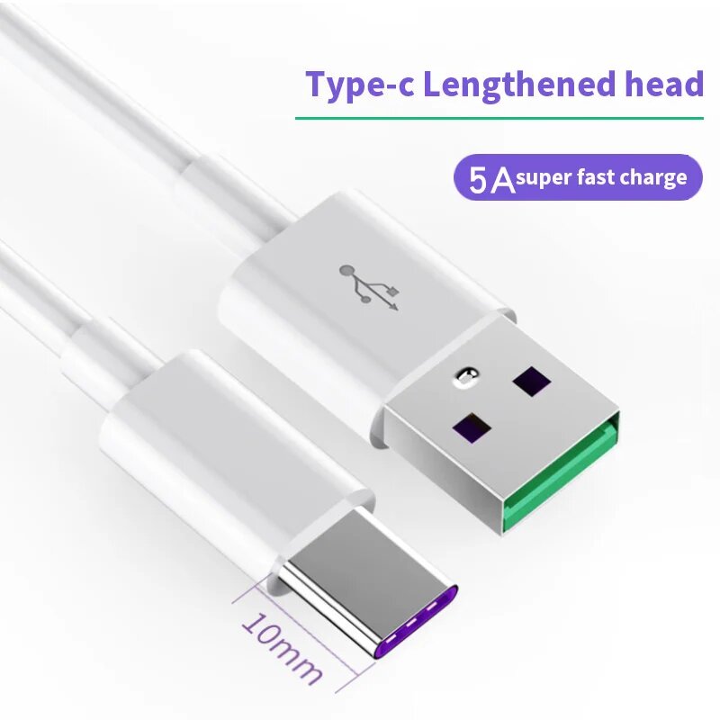 USB Тип C 10 мм наконечник Быстрый зарядный кабель для Doogee V10 , S97 Pro, S86 S88 Plus, S96 Pro, S59 Pro, S58 Pro, S90C S68 S90 S95 Pro 0,5 м